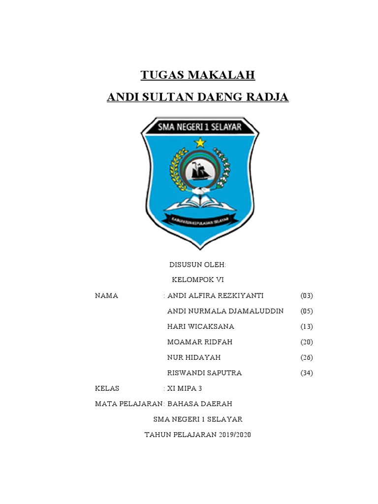 Andi Sultan Daeng Radja | PDF