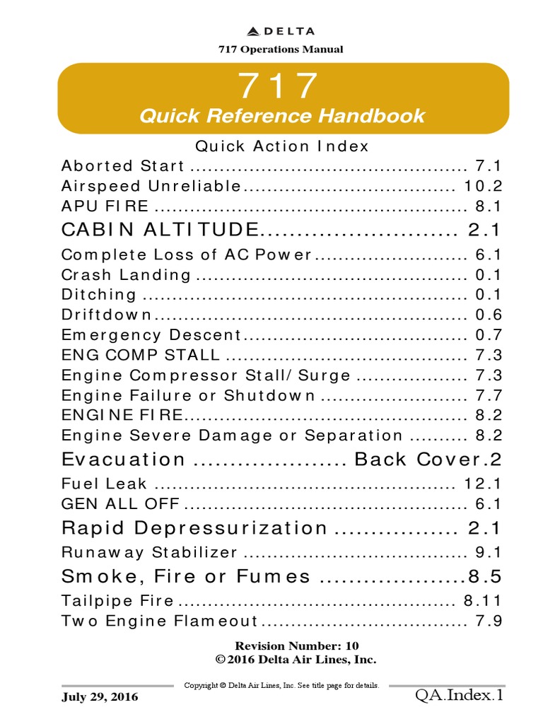 B717 QRH | PDF | Aviation | Aircraft