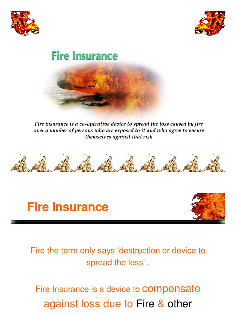 Fire Insurance | PDF | Indemnity | Insurance