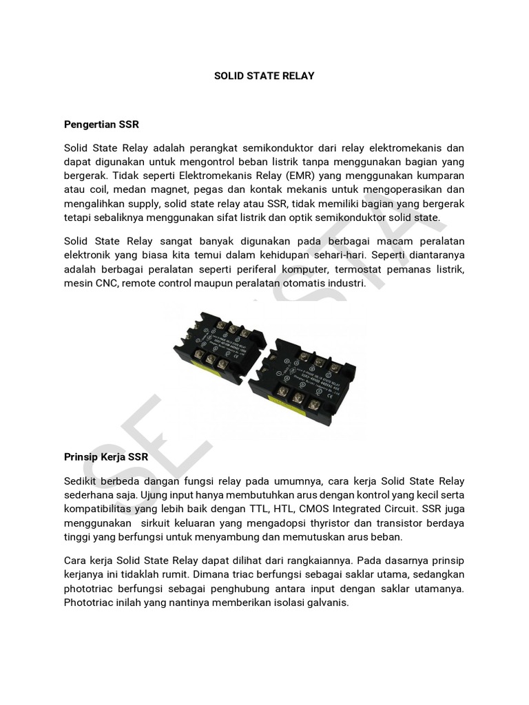 Solid State Relay | PDF