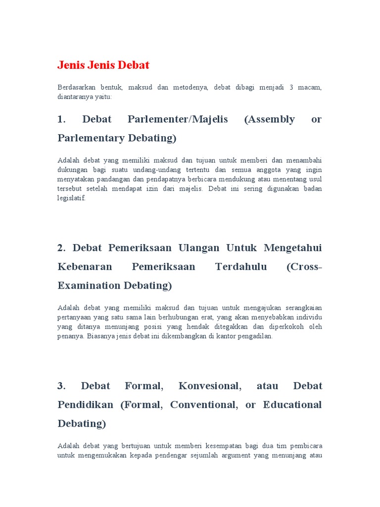 Materi Teks Debat 2 | PDF