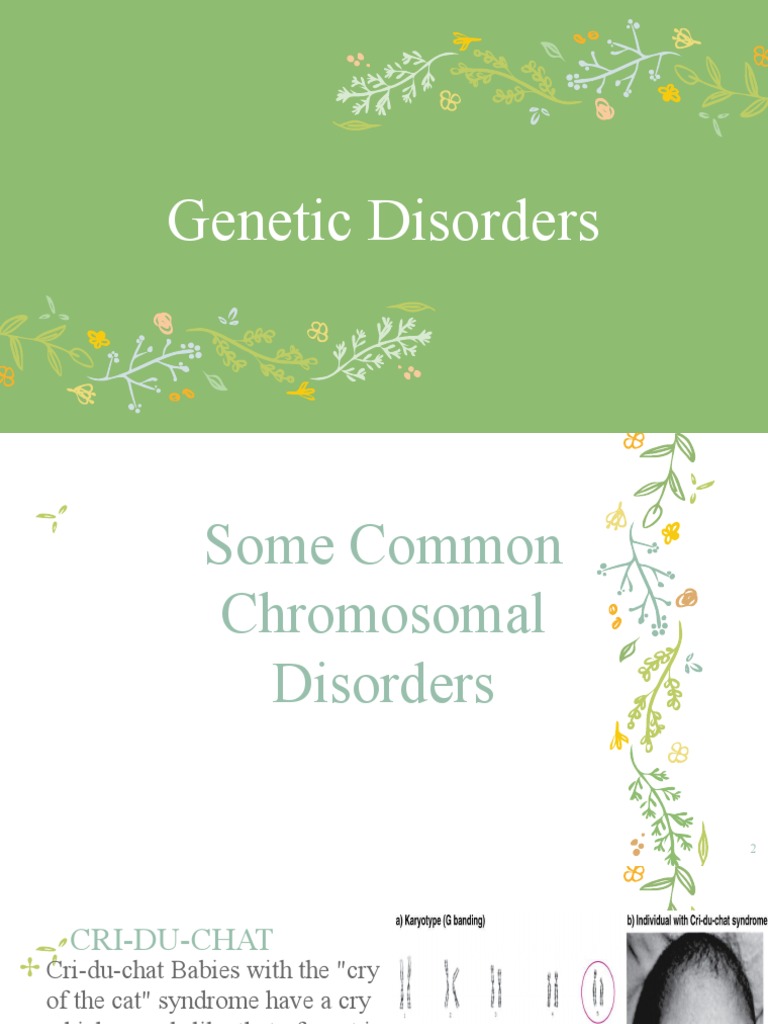 LESSON 6 - Genetic Disorders | PDF | Diseases And Disorders | Genetics