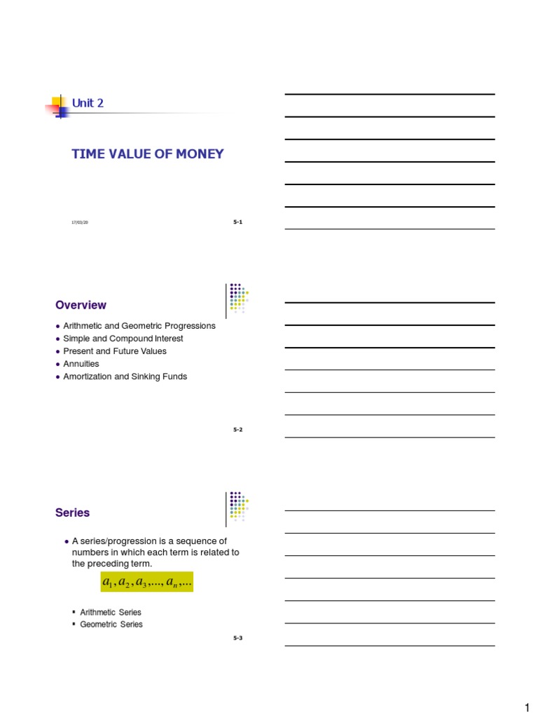 Unit 2. Time Value of Money | PDF | Present Value | Interest