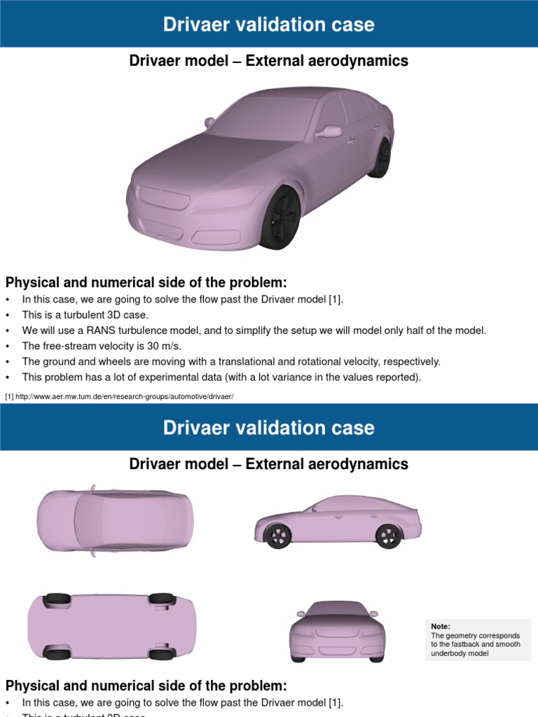 CFD Tutorial On The Drivaer Model | PDF | Fluid Dynamics | Turbulence