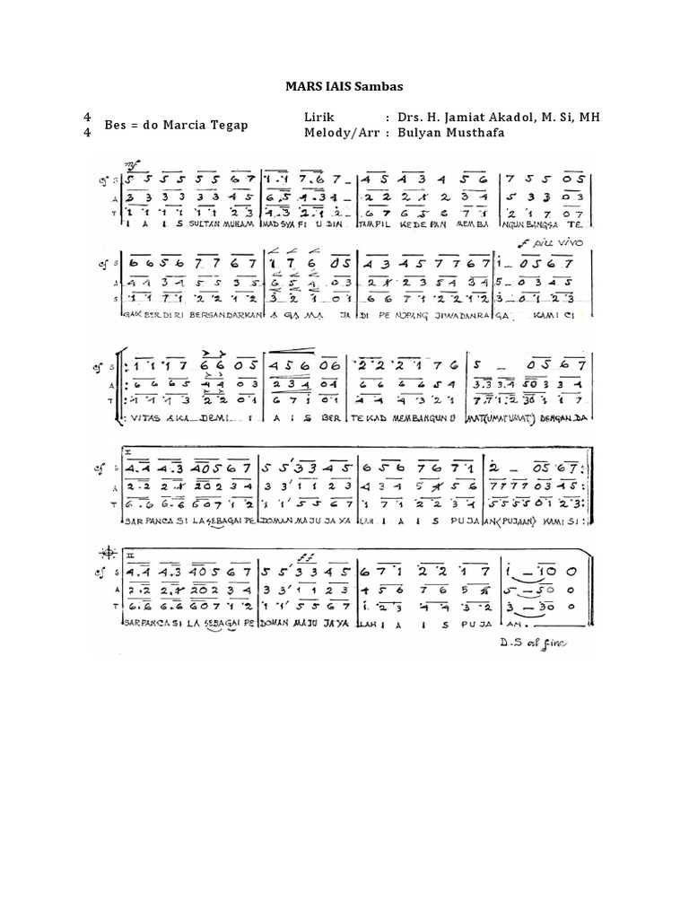 MARS HYMNE IAIS Sambas | PDF