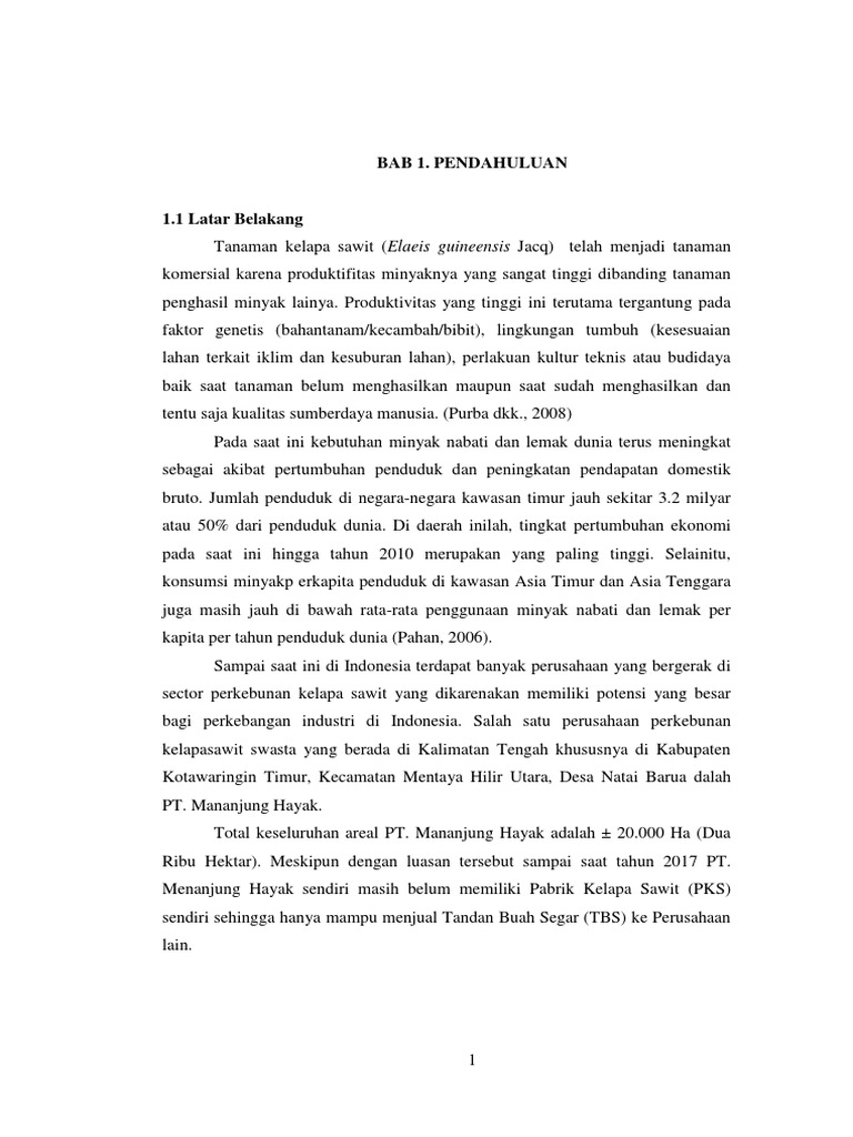 Bab 1 Pendahuluan | PDF