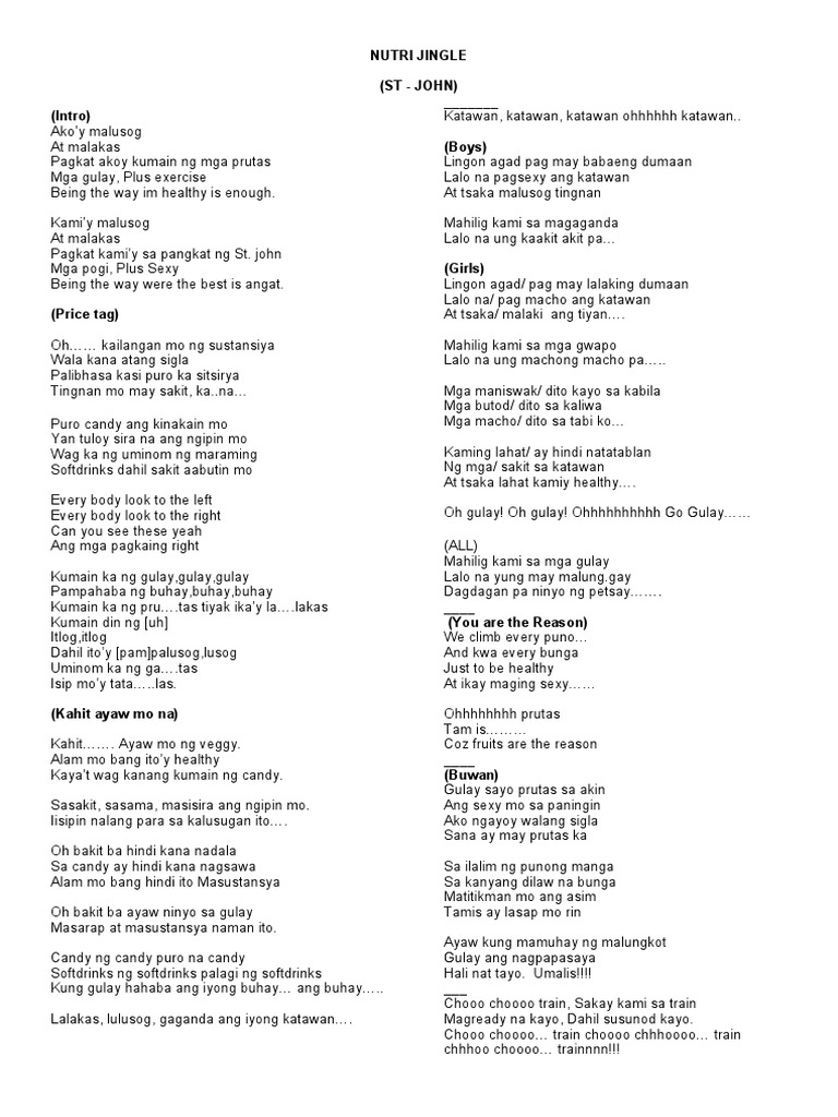 Nutri Jingle | PDF