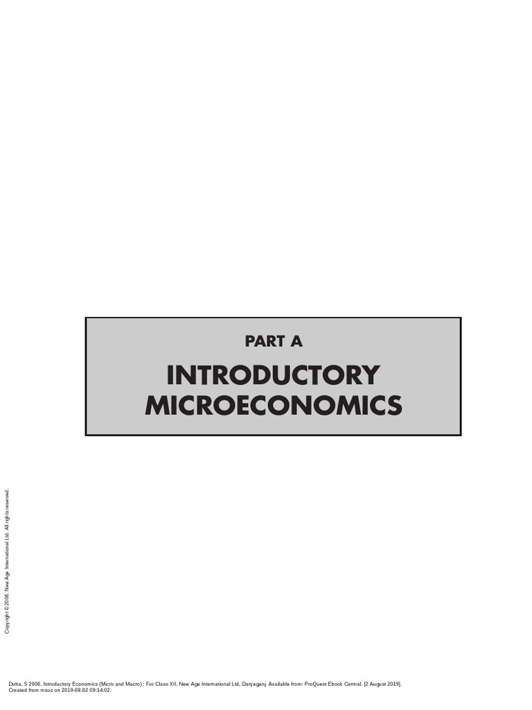 Introductory Economics (Micro and Macro) For Class... - (Part A ...