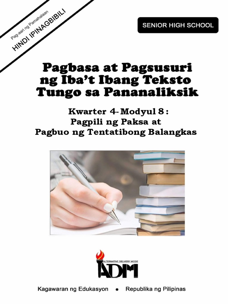 Pagbasa11 - Q4 - Mod8 - Pagpili NG Paksa - v3 | PDF