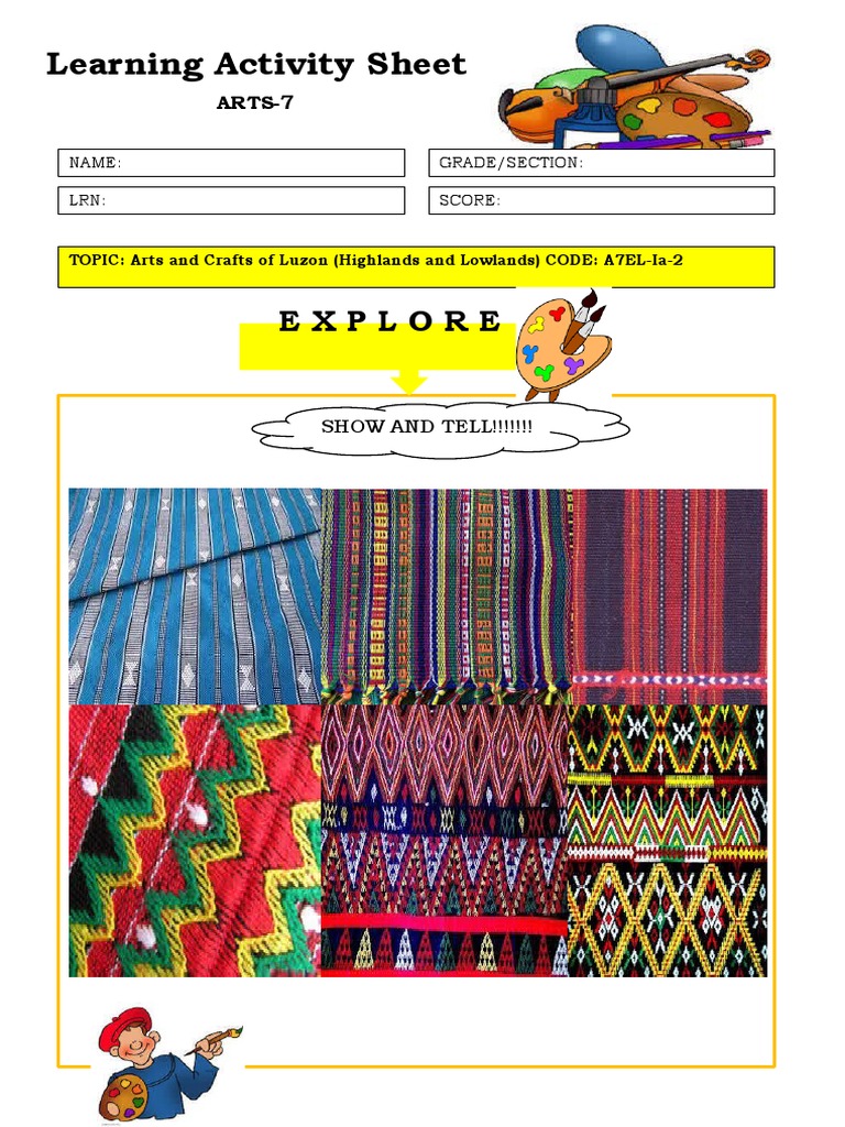 LAS TEMPLATE ARTS - 7 Week2 Day - 2 | PDF | Weaving | Basket Weaving