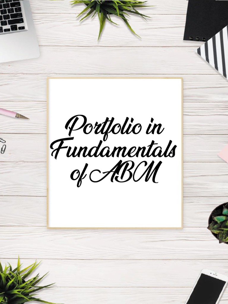 Portfolio in Fundamentals of ABM | PDF | Bookkeeping | Human Nature