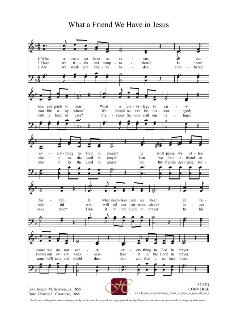 What A Friend We Have in Jesus | PDF | Religious Behaviour And Experience