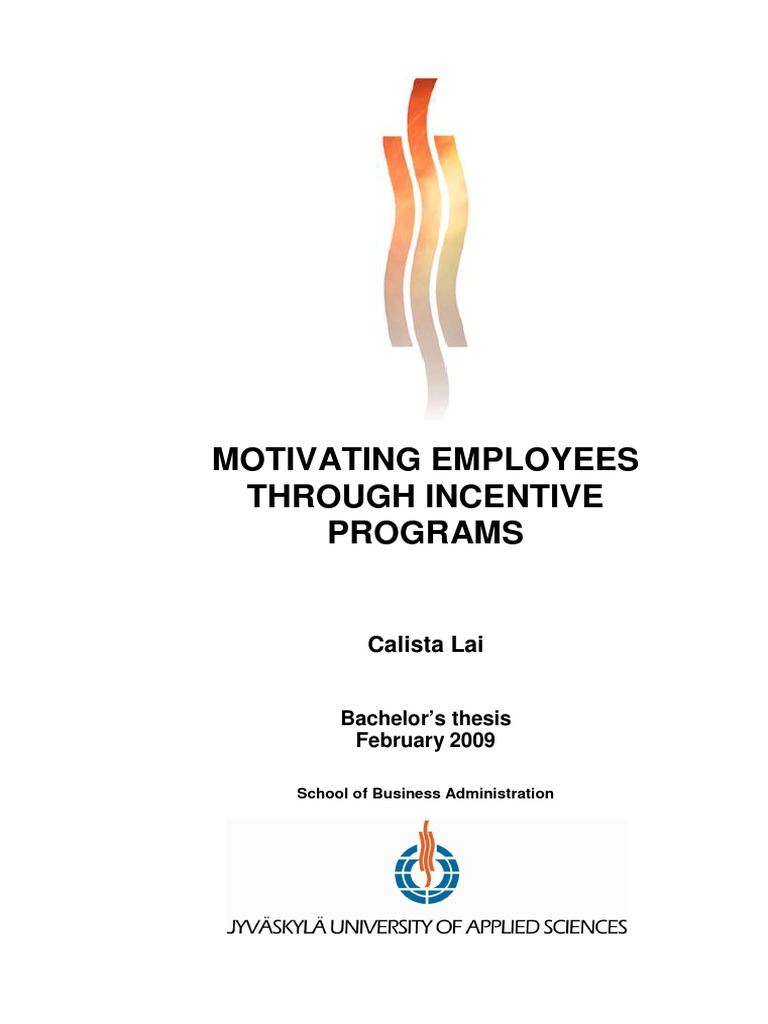 Motivating Employees Through Incentive Programs: Calista Lai | PDF ...