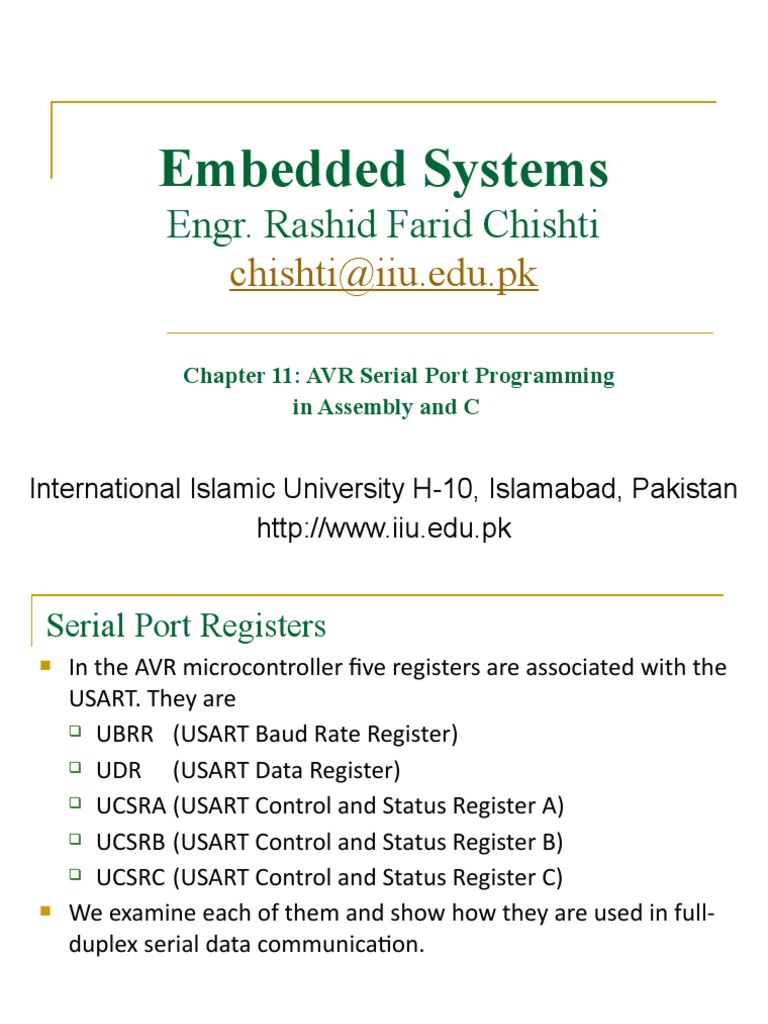 Ch11 Avr Serial Port Programming Pdf Computer Hardware
