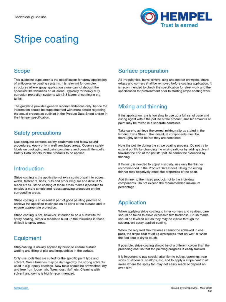 Stripe Coating May 2020 | PDF | Paint | Industrial Processes