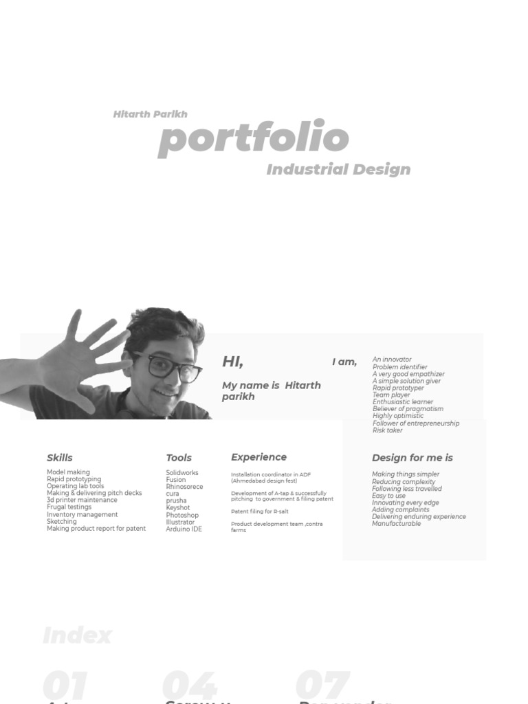Hitarth Parikh: Industrial Design Portfolio | PDF