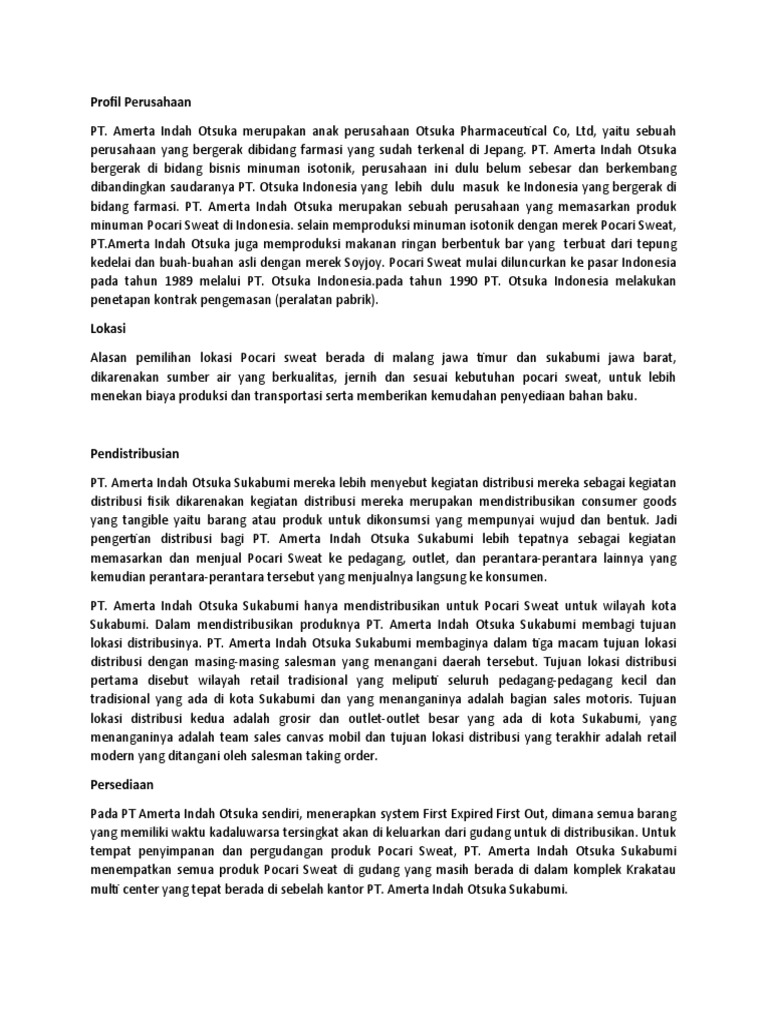 Suply Chain Otsuka | PDF