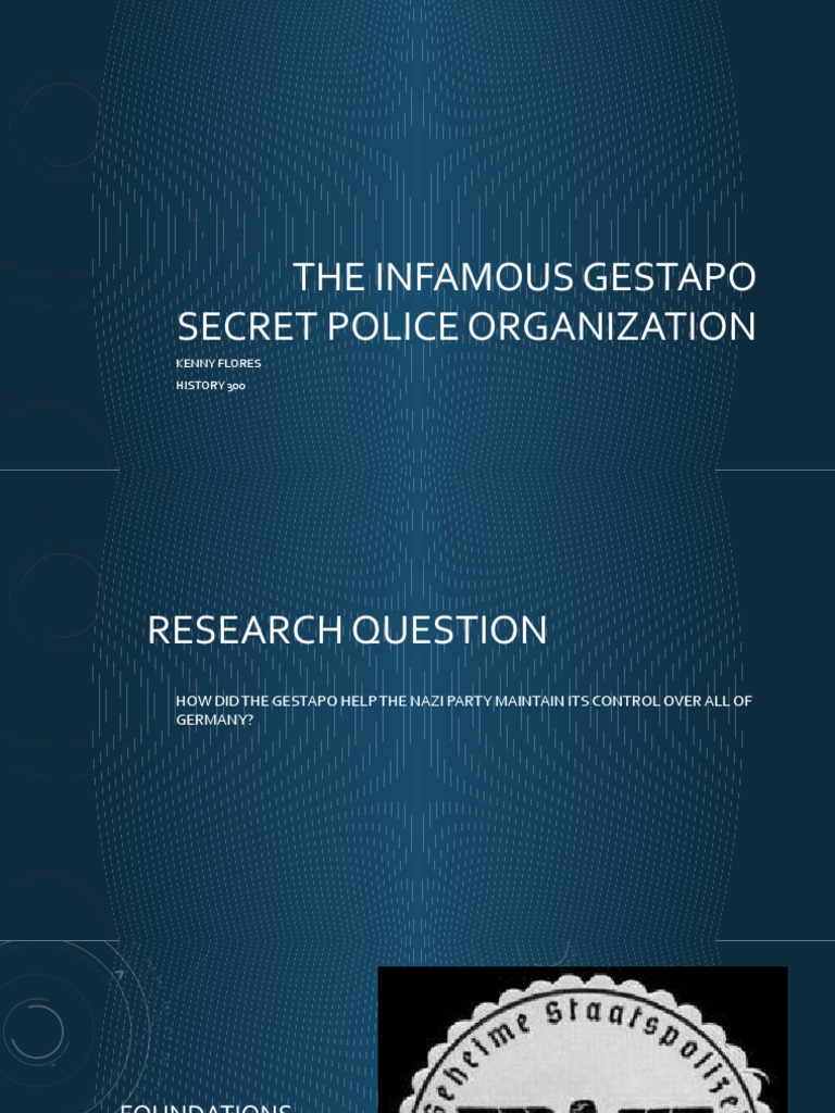 The Infamous Gestapo Secret Police Organization | PDF | Gestapo ...