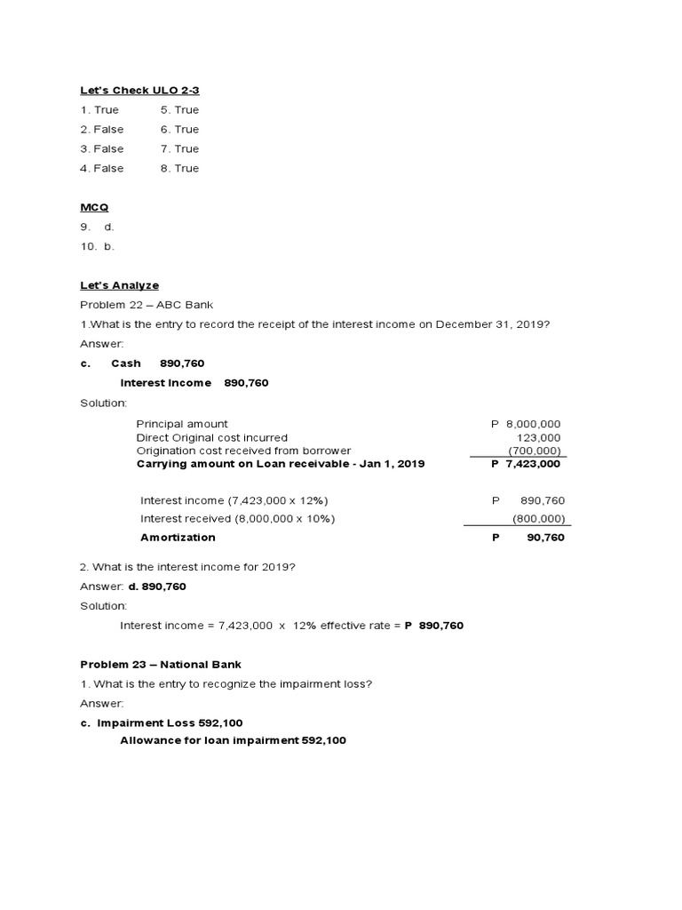 Loan Receivables | PDF | Loans | Amortization (Business)
