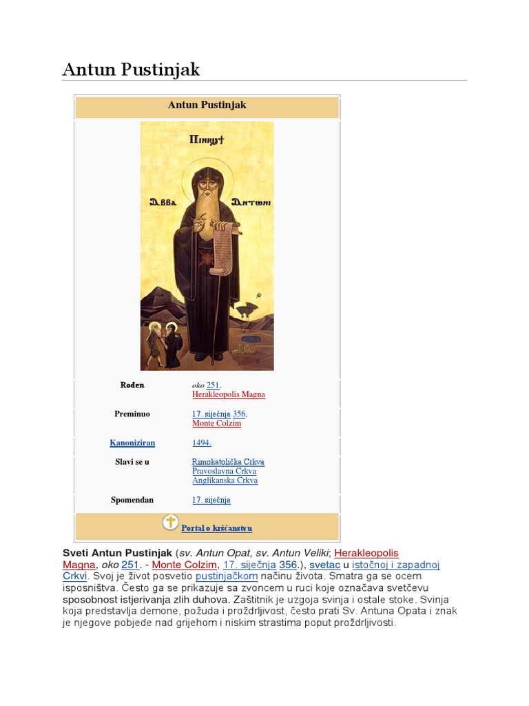 Antun Pustinjak | PDF