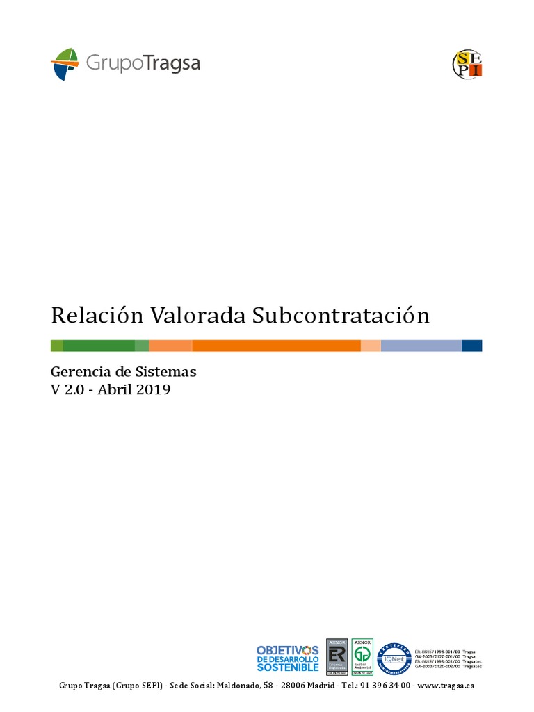 Relación Valorada Subcontratación | PDF | Outsourcing | Presupuesto