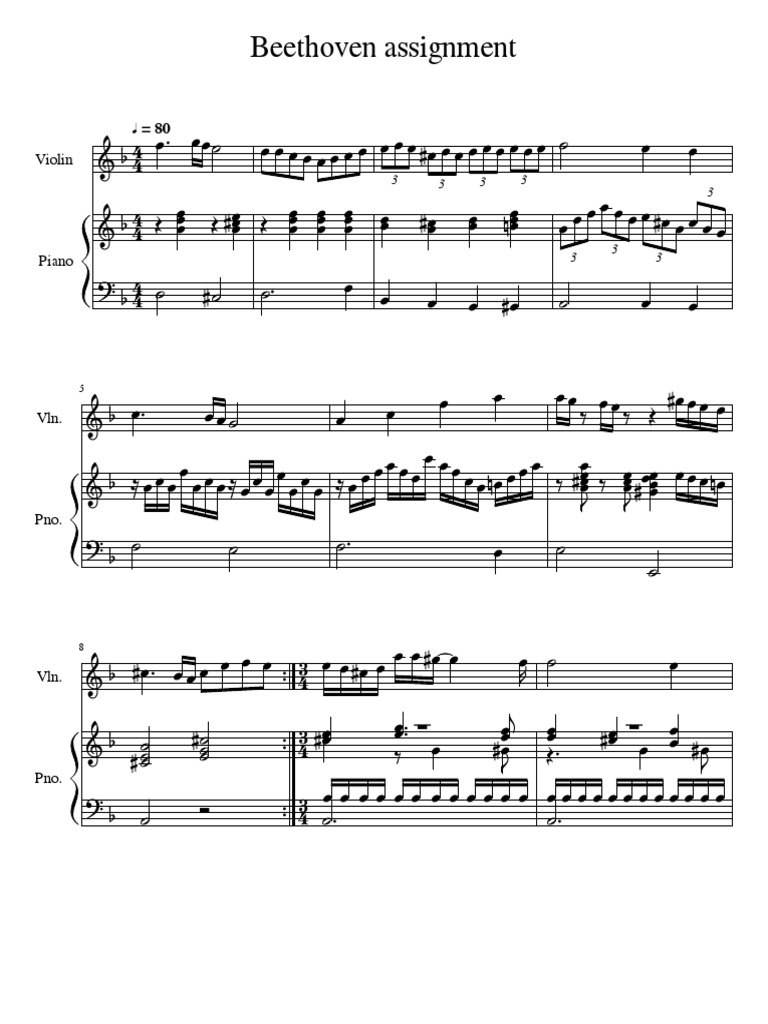 Beethoven Assignment | PDF | Classical Music | Musical Compositions