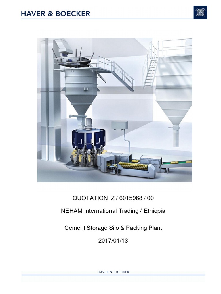 Cement Storage Silo Packing Plant Offer | PDF | Pipe (Fluid Conveyance ...