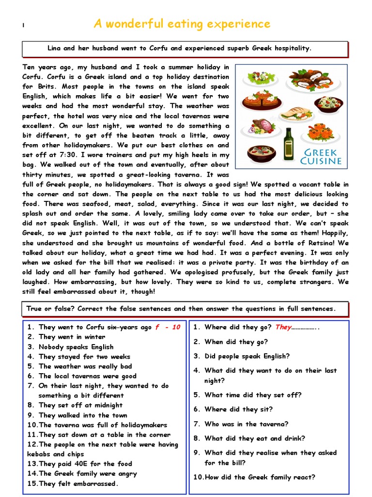 A Wonderful Eating Experience: F - 10 They | PDF | Foods