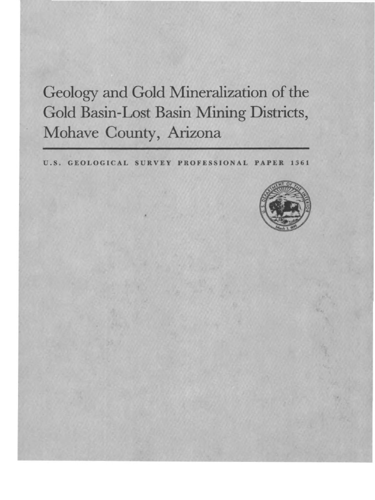 USGSPP1361 Gold Basin Lost Basin | PDF | Pound (Mass) | Rock (Geology)