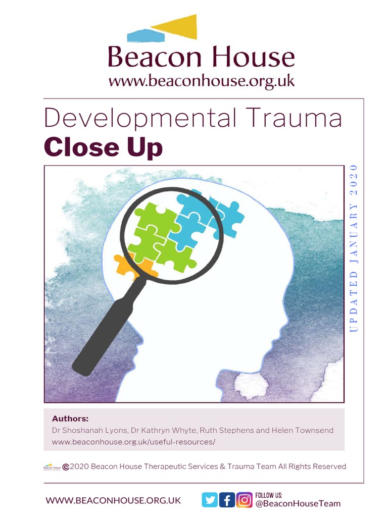 Developmental Trauma Close Up Revised Jan 2020 | PDF | Psychological ...