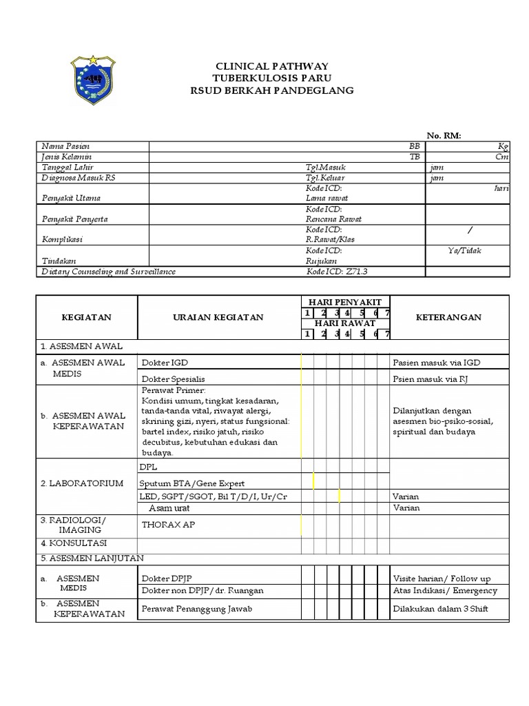 Pathway Tuberkulosis Paru Terintegrasi | PDF