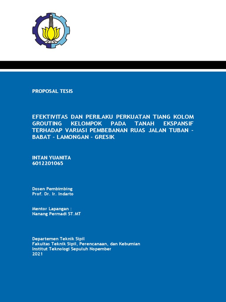 Draft Proposal Thesis - Intan Yuanita | PDF