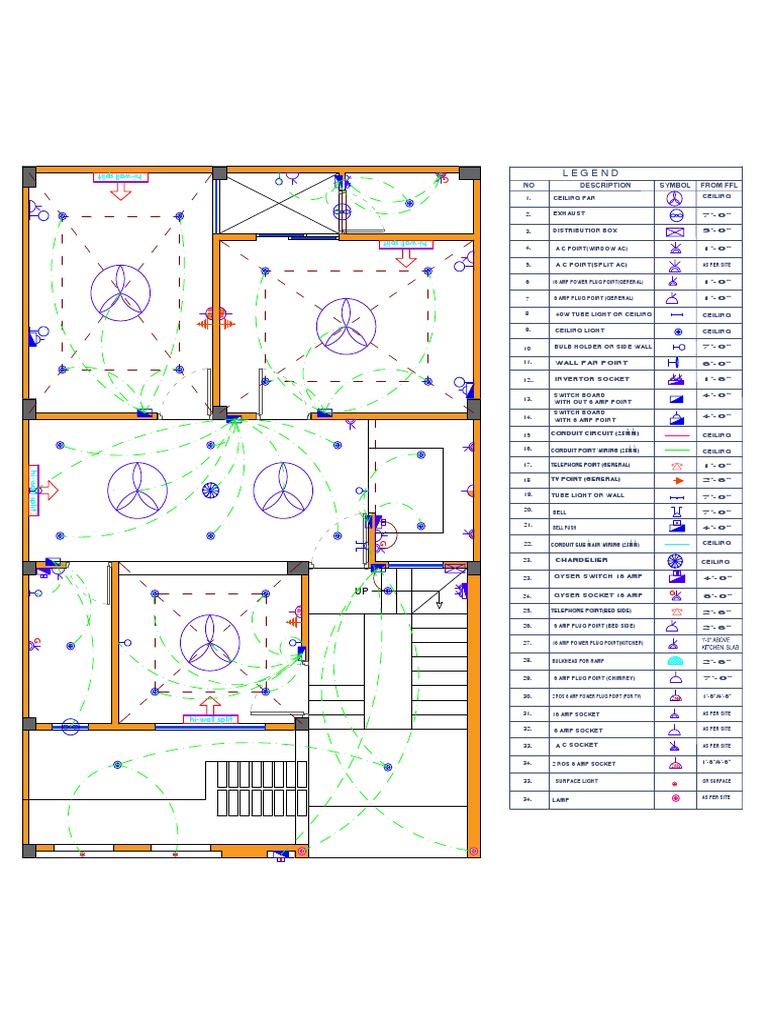 Electrical layout plan for residential apartment | PDF | Ac Power Plugs ...