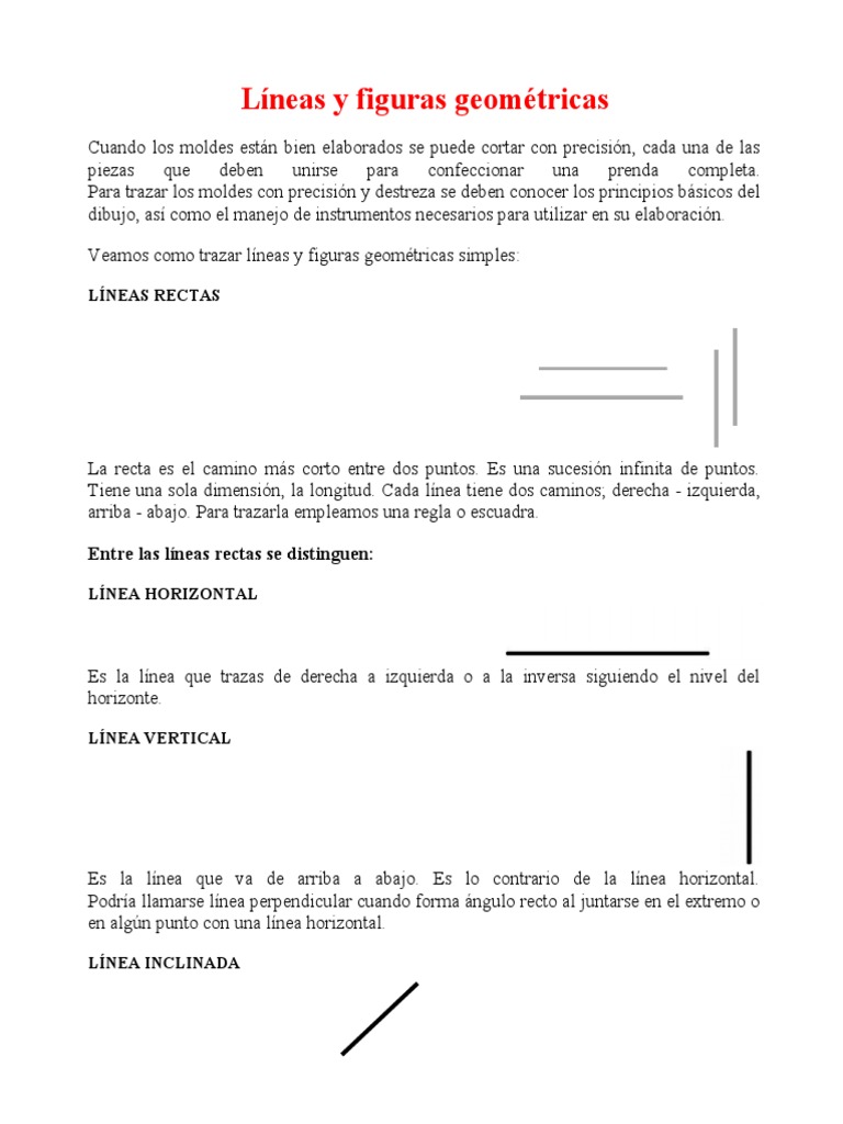 Líneas y Figuras Geométricas | PDF | Triángulo | Ángulo