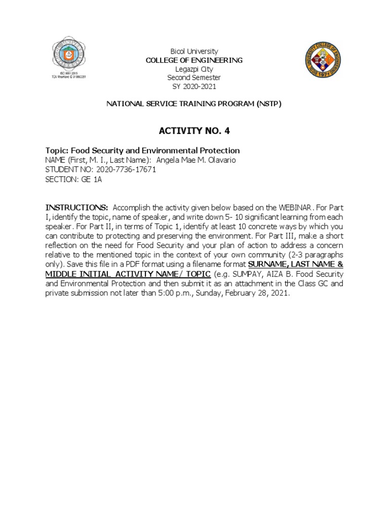 Food Security and Environmental Protection | PDF | Sustainability ...