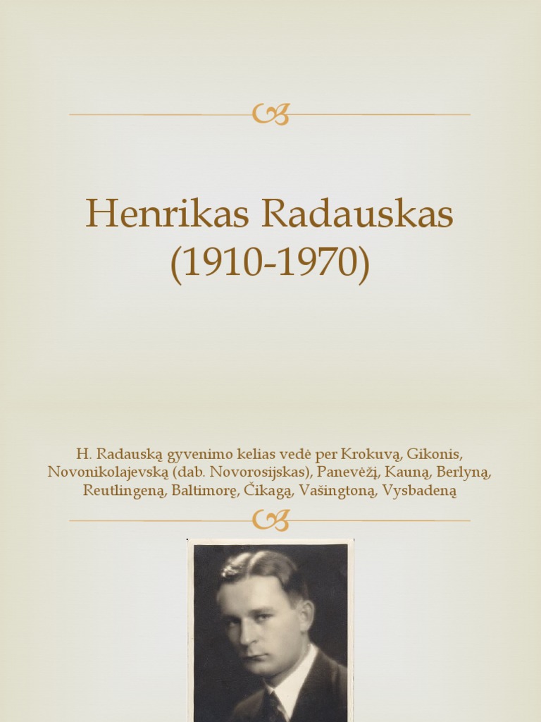 Henrikas Radauskas | PDF