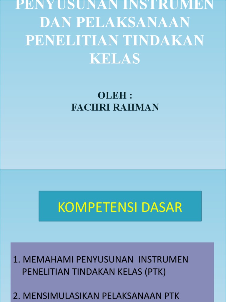 Instrumen PTK | PDF