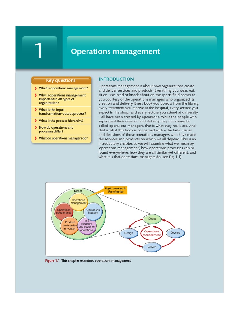 POM - Chapter 1 | PDF | Operations Management | Customer
