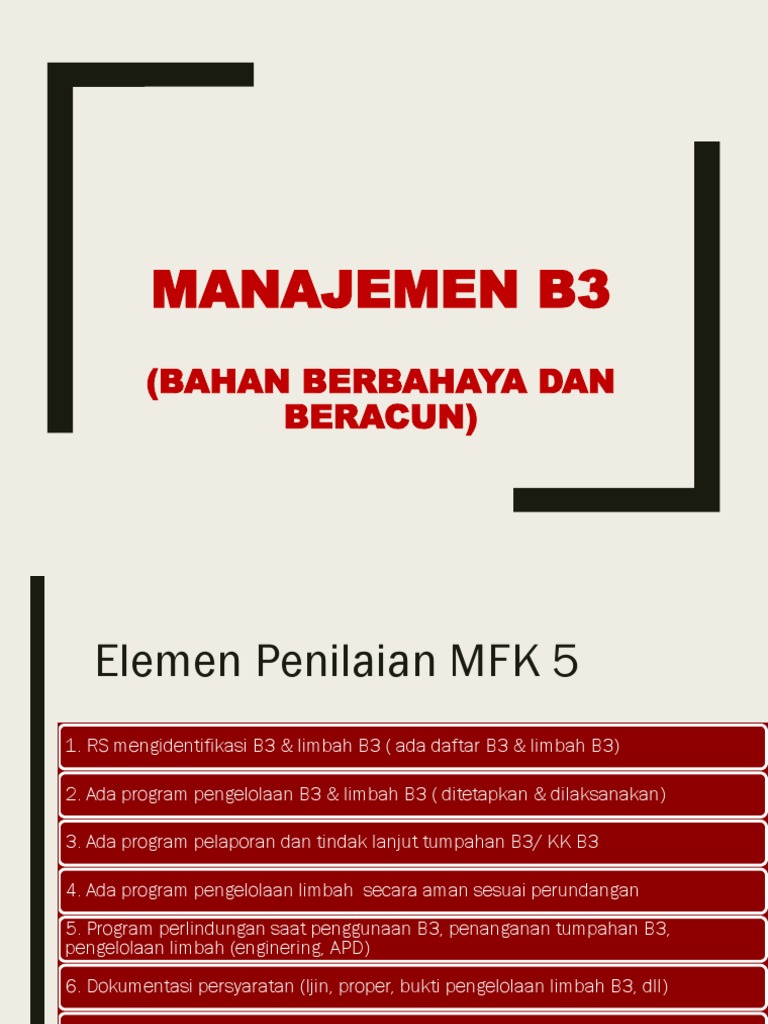 Manajemen B3 | PDF