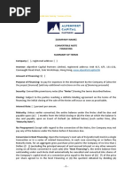 Sample Term Sheet Convertible Loan Agreement | PDF | Loans | Stocks