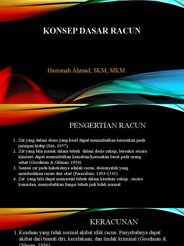 Konsep Dasar Racun dan Keracunan | PDF