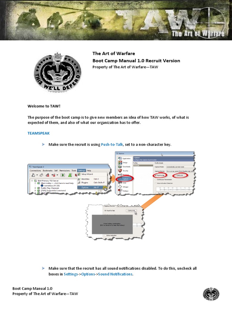 The Art of Warfare (TAW) Bloodline Champions Boot Camp Manual | PDF ...