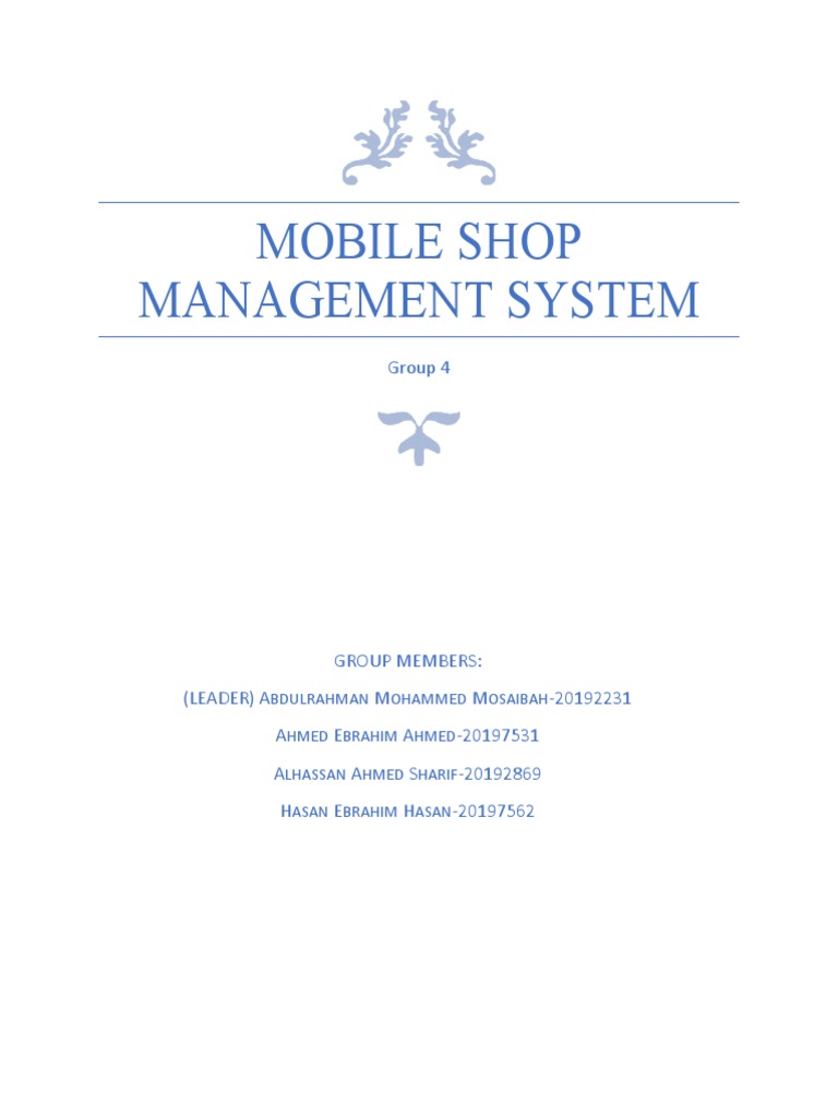 Mobile Shop Management System Part1 | PDF | Barcode | Microsoft Windows