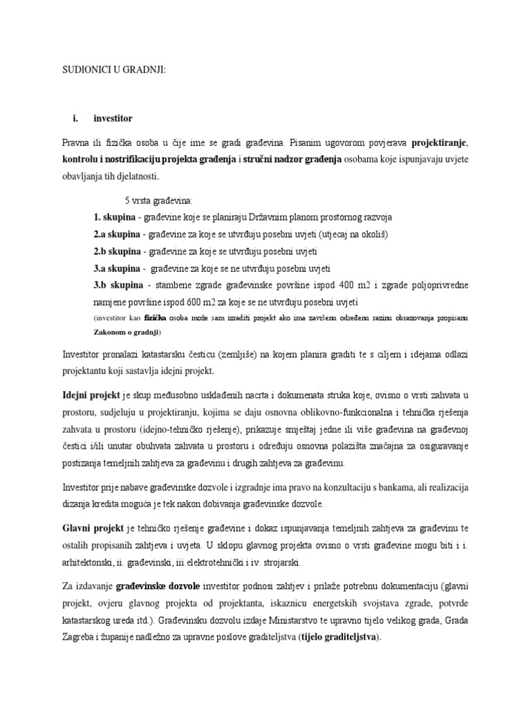 Osnove Prava Za Građevinare - Skripta | PDF