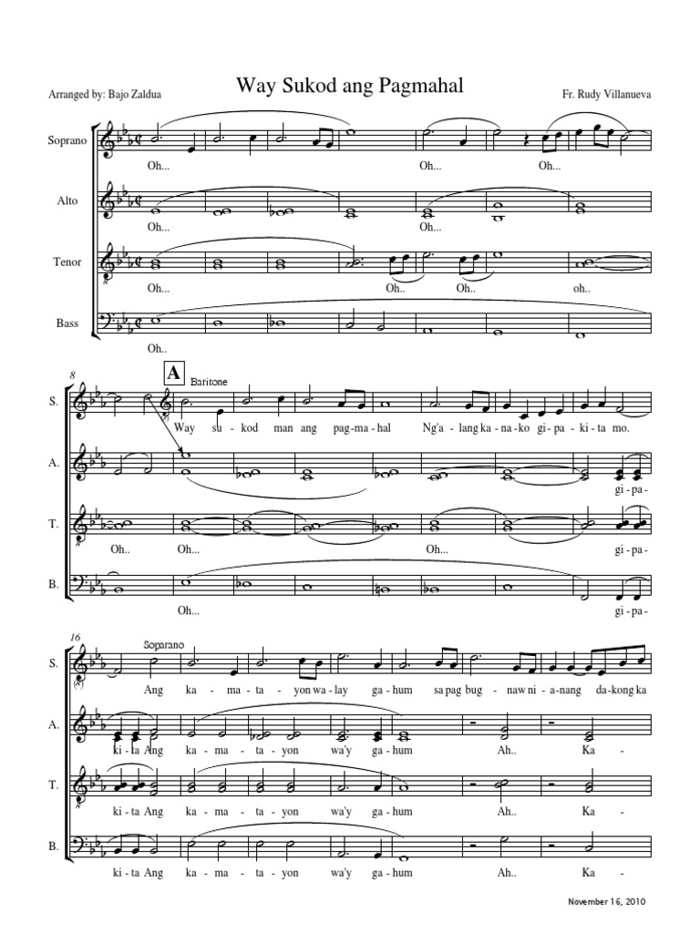 Way Sukod Ang Pagmahal: Soprano | PDF | Singing | Pitch (Music)