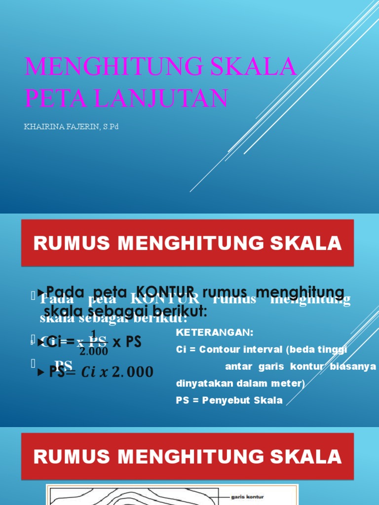 Menghitung Skala Peta Contour | PDF