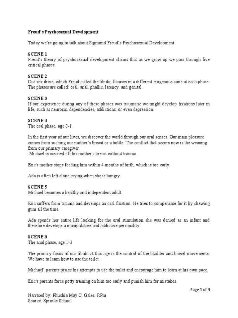 Freud's Psychosexual Development | PDF | Id | Unconscious Mind