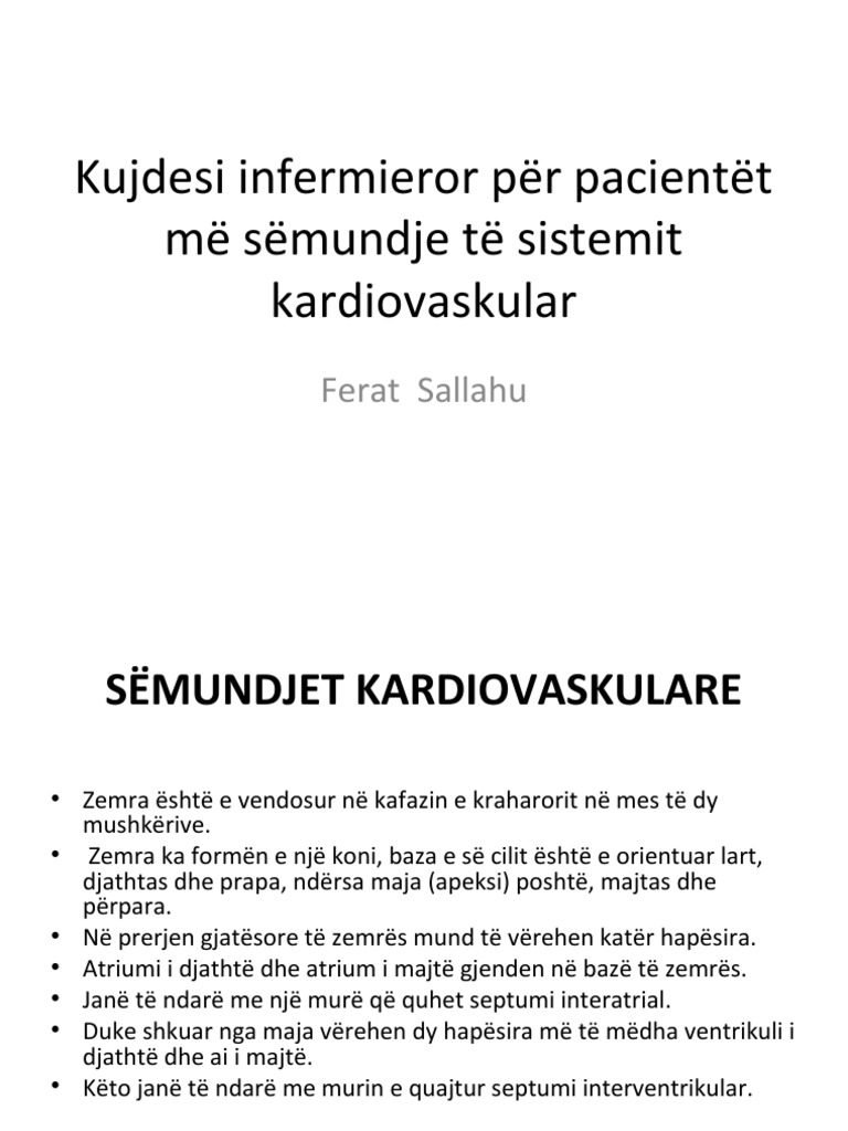 Kujdesi Infermieror Për Pacientët Më Sëmundje Të Sistemit ...