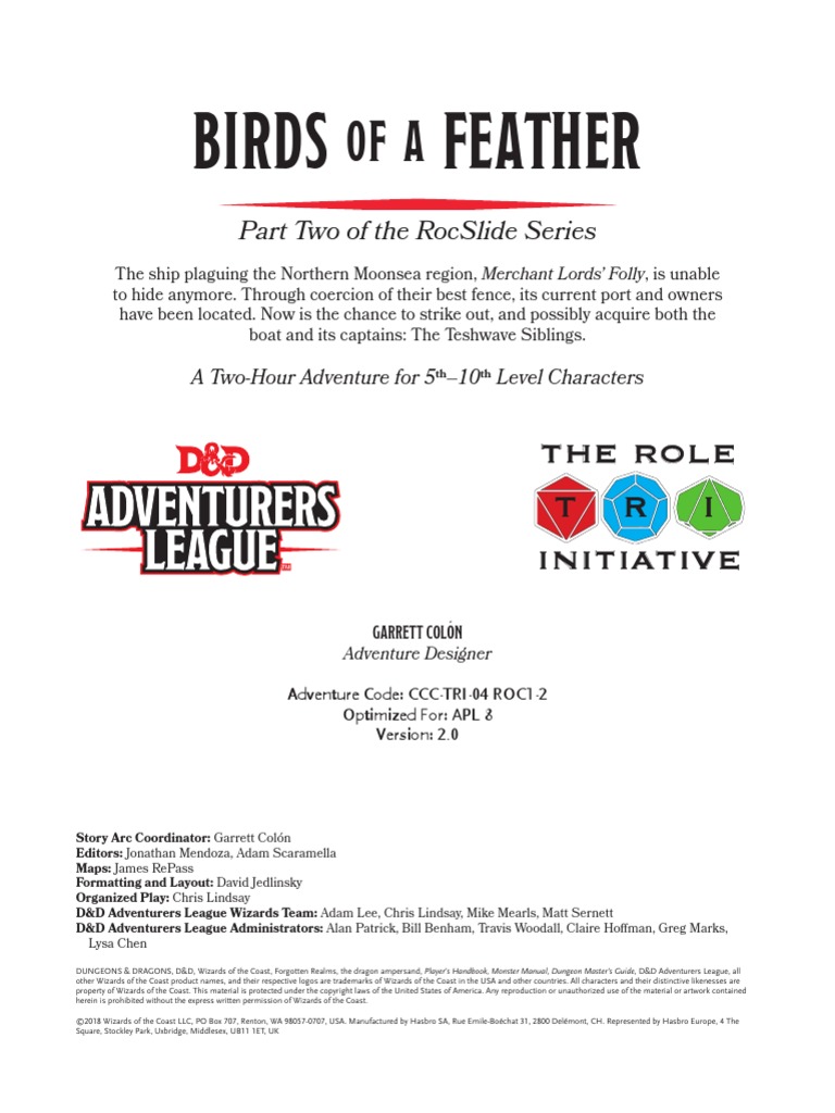 Birds of A Feather: The Role | PDF | Dungeons & Dragons | Wizards Of ...
