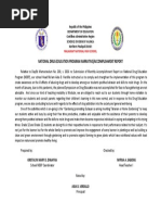 Okay Sa Deped Accomplishment Report | PDF | Public Health | Health Sciences